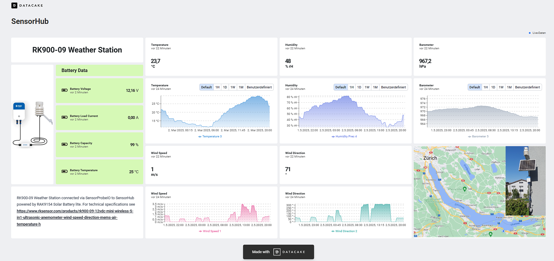 RAKwireless SensorHub in Betrieb seit 11/2023 | ck blog